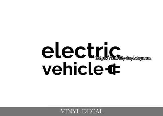 Electric Vehicle Plug Vinyl Decal - Etsy