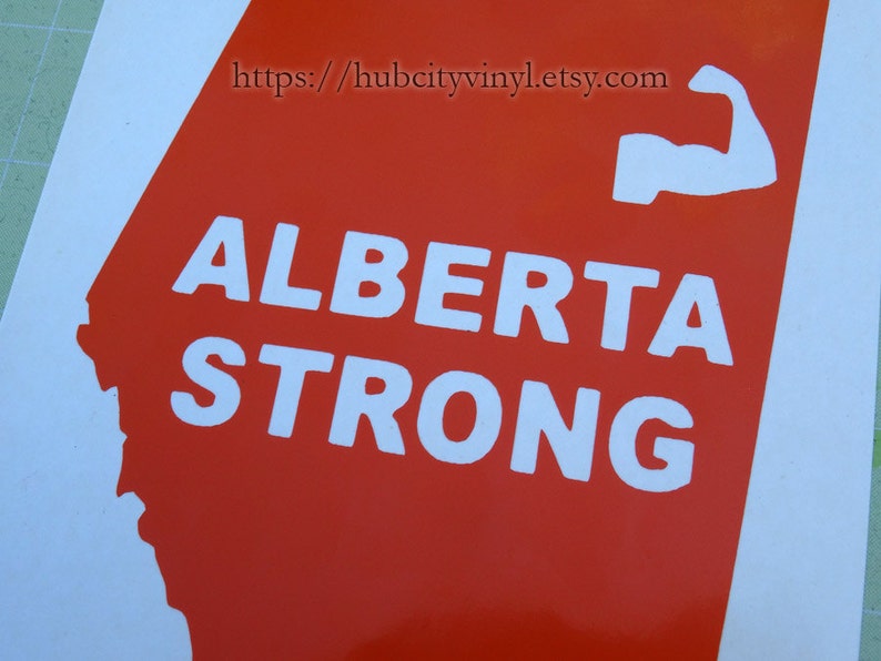 Alberta Strong Arm Vinyl Decal - Etsy