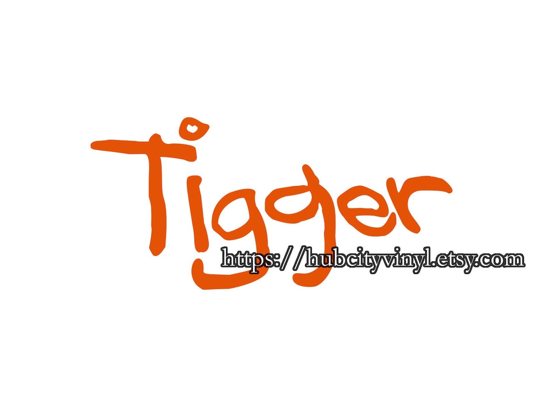 Tigger Vinyl Decal - Etsy