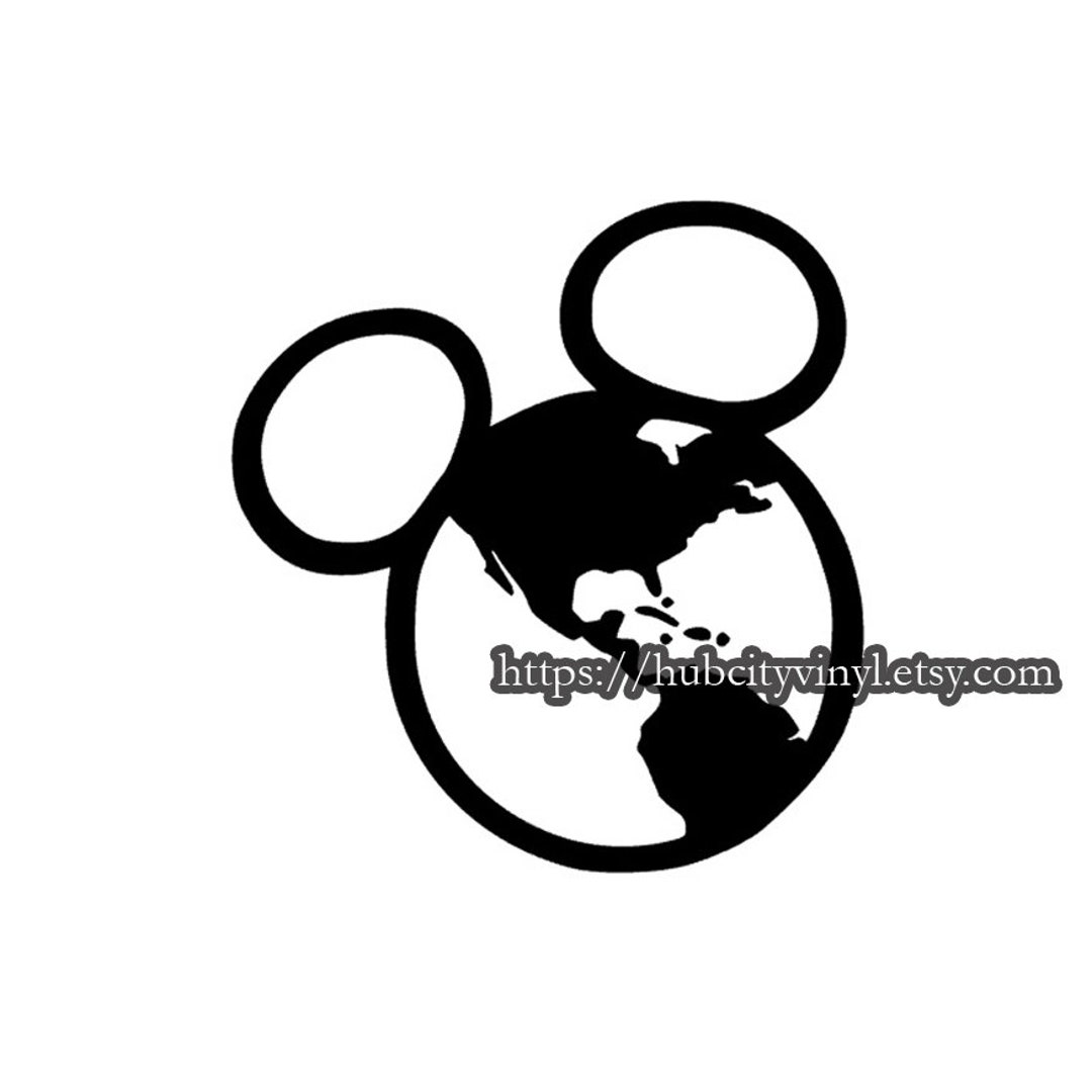 Disney Vacation Club - Earth Mickey Ears - Vinyl Decal - Etsy