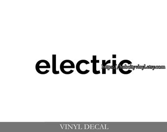 100% Electric Vinyl Decal - Etsy