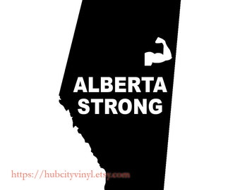 Alberta Strong Heart Vinyl Decal | Etsy