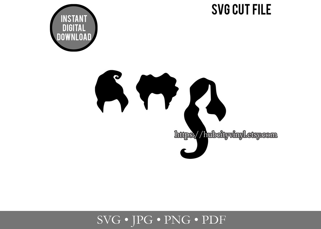 Sanderson Sisters Hair Silhouette