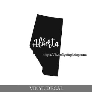 Alberta Cursive Vinyl Decal - Etsy