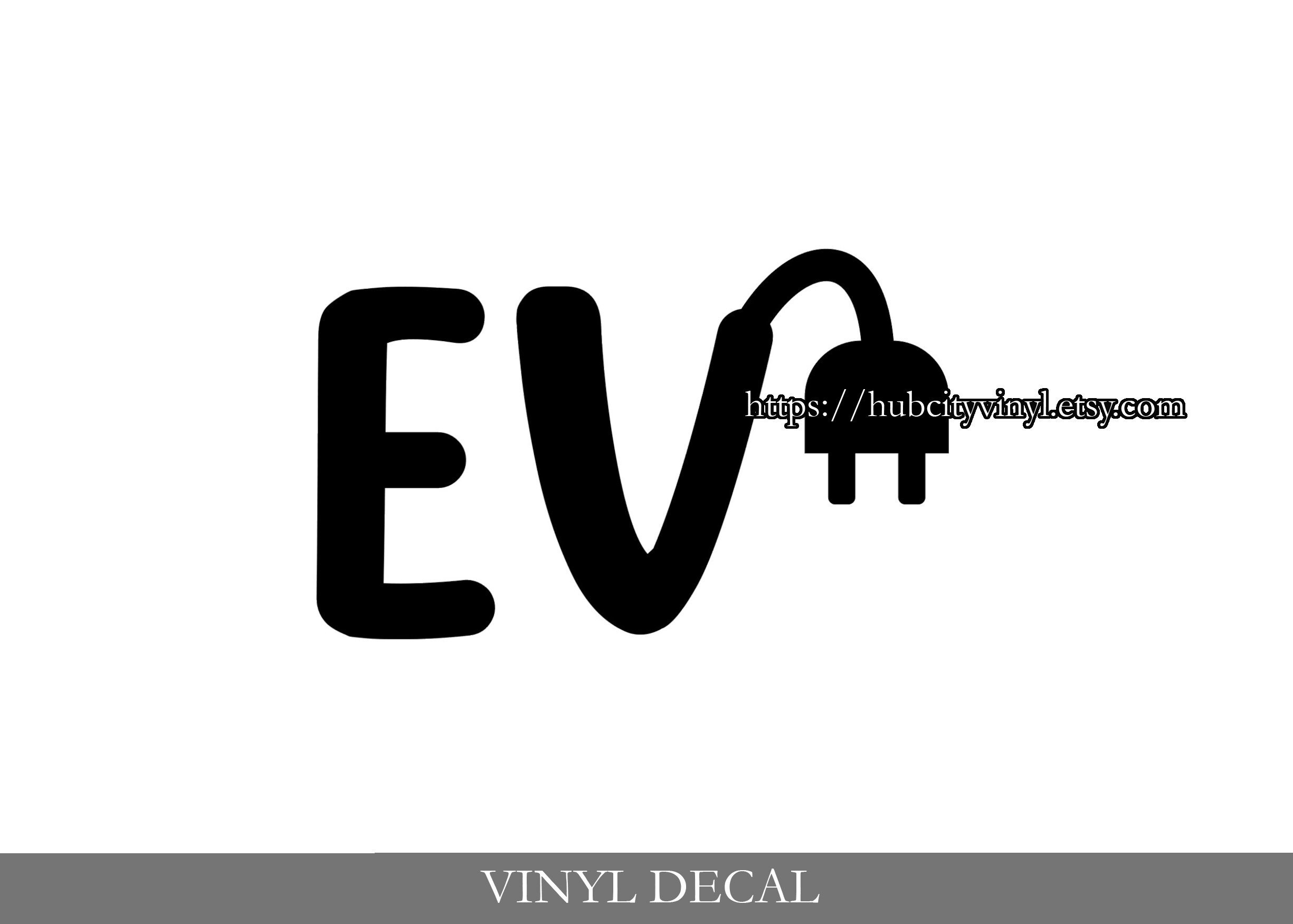 EV Plug Vinyl Decal - Etsy