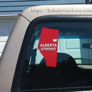 Alberta Strong Heart Vinyl Decal - Etsy