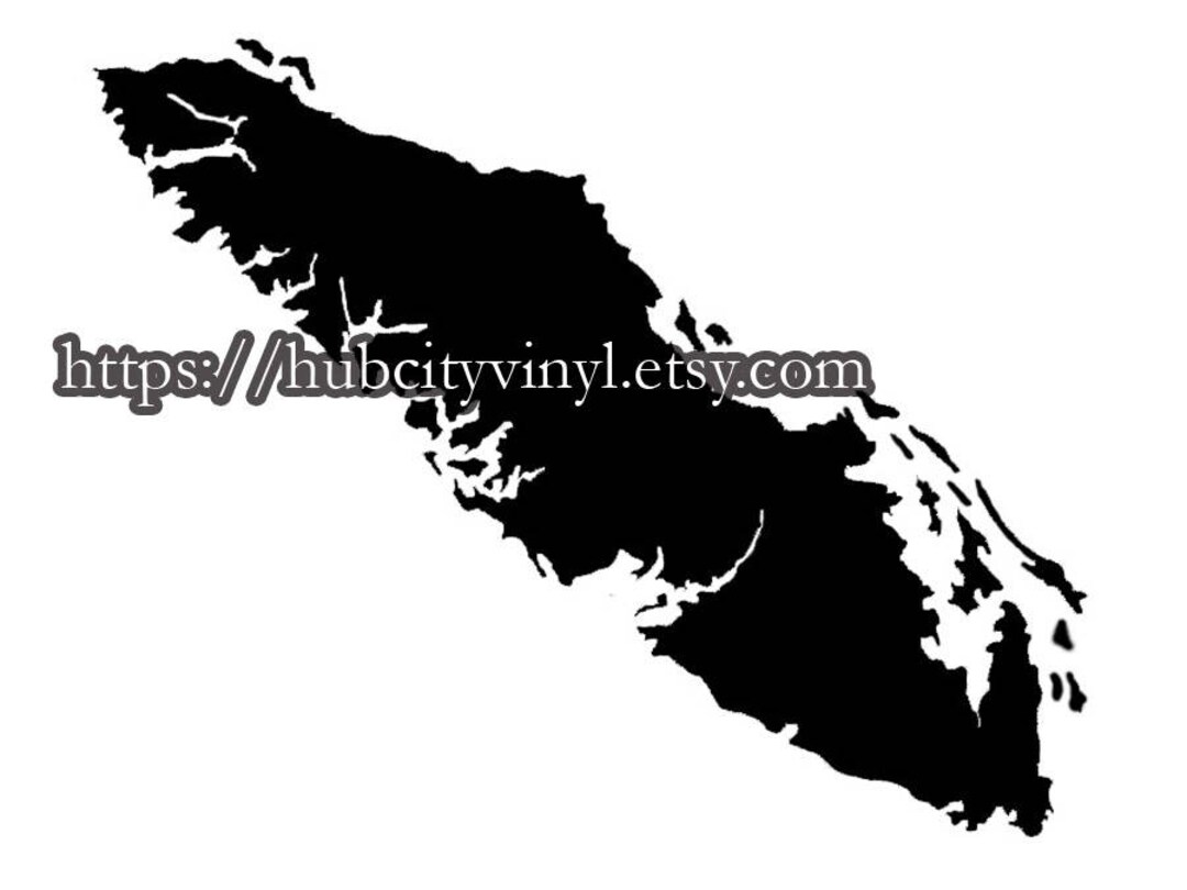 Vancouver Island Vinyl Decal - Etsy