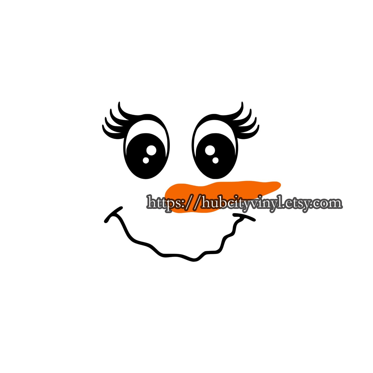 Snowman Face Vinyl Decal - Etsy