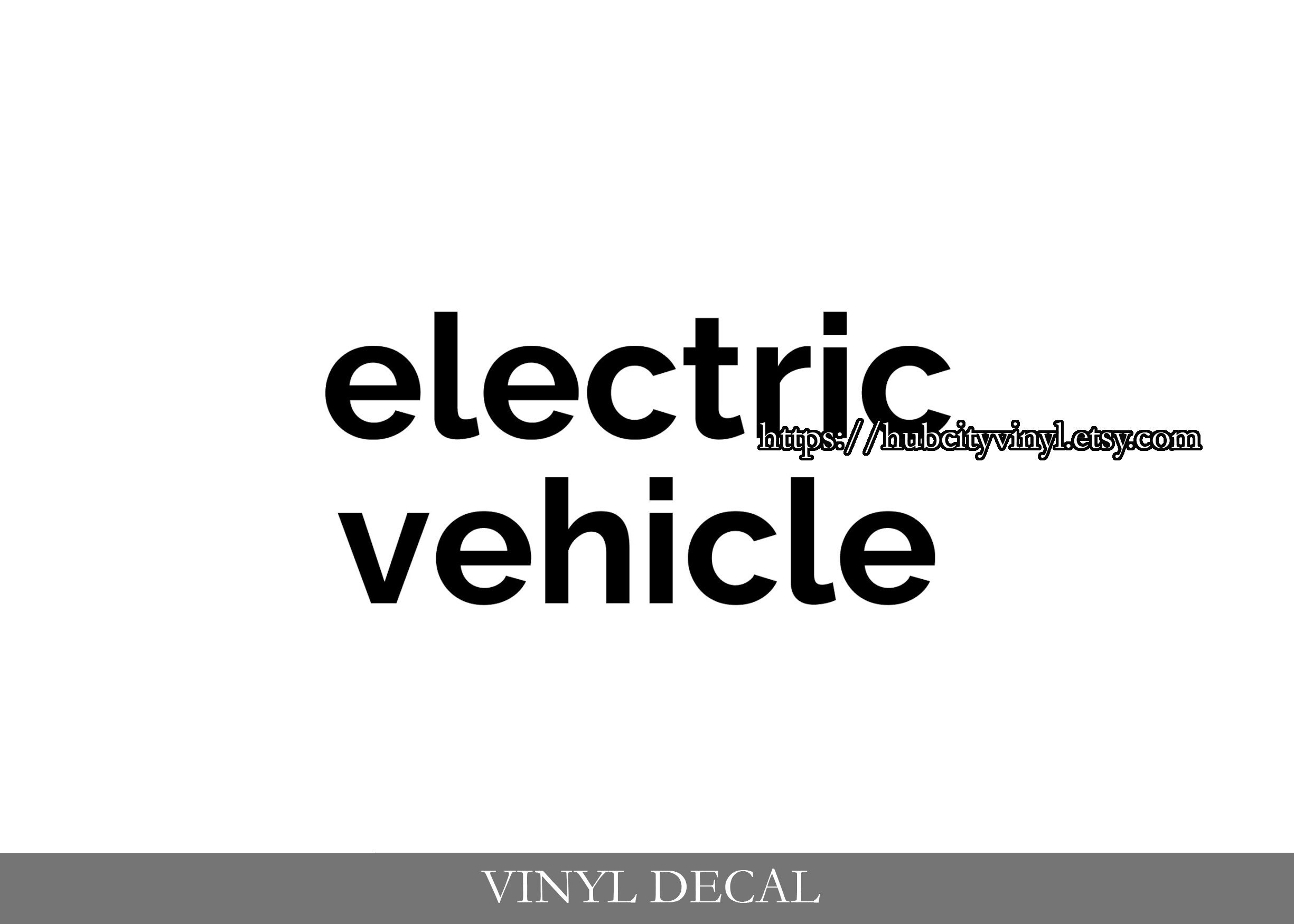 Electric Vehicle Vinyl Decal - Etsy