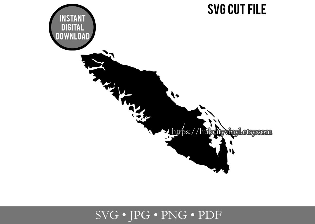 Vancouver Island SVG - Cut File - Instant Download (.svg, .jpg, .png ...