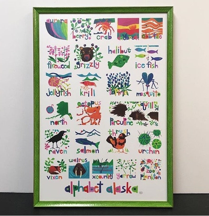 Kids' Alphabet, Alphabet Alaska, Poster 13 X 19, Classroom Art - Etsy