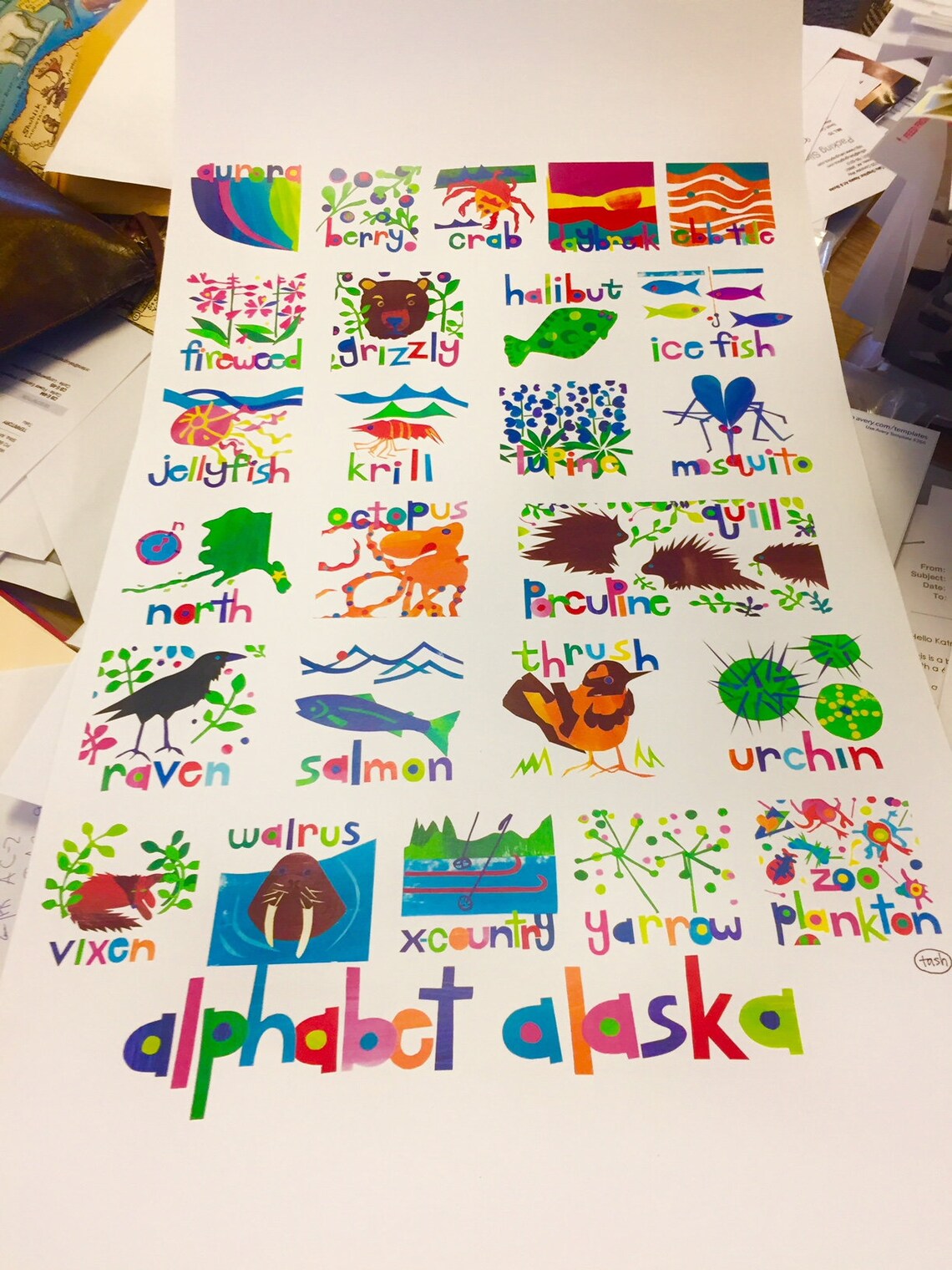 Kids' Alphabet, Alphabet Alaska, Poster 13 X 19, Classroom Art - Etsy