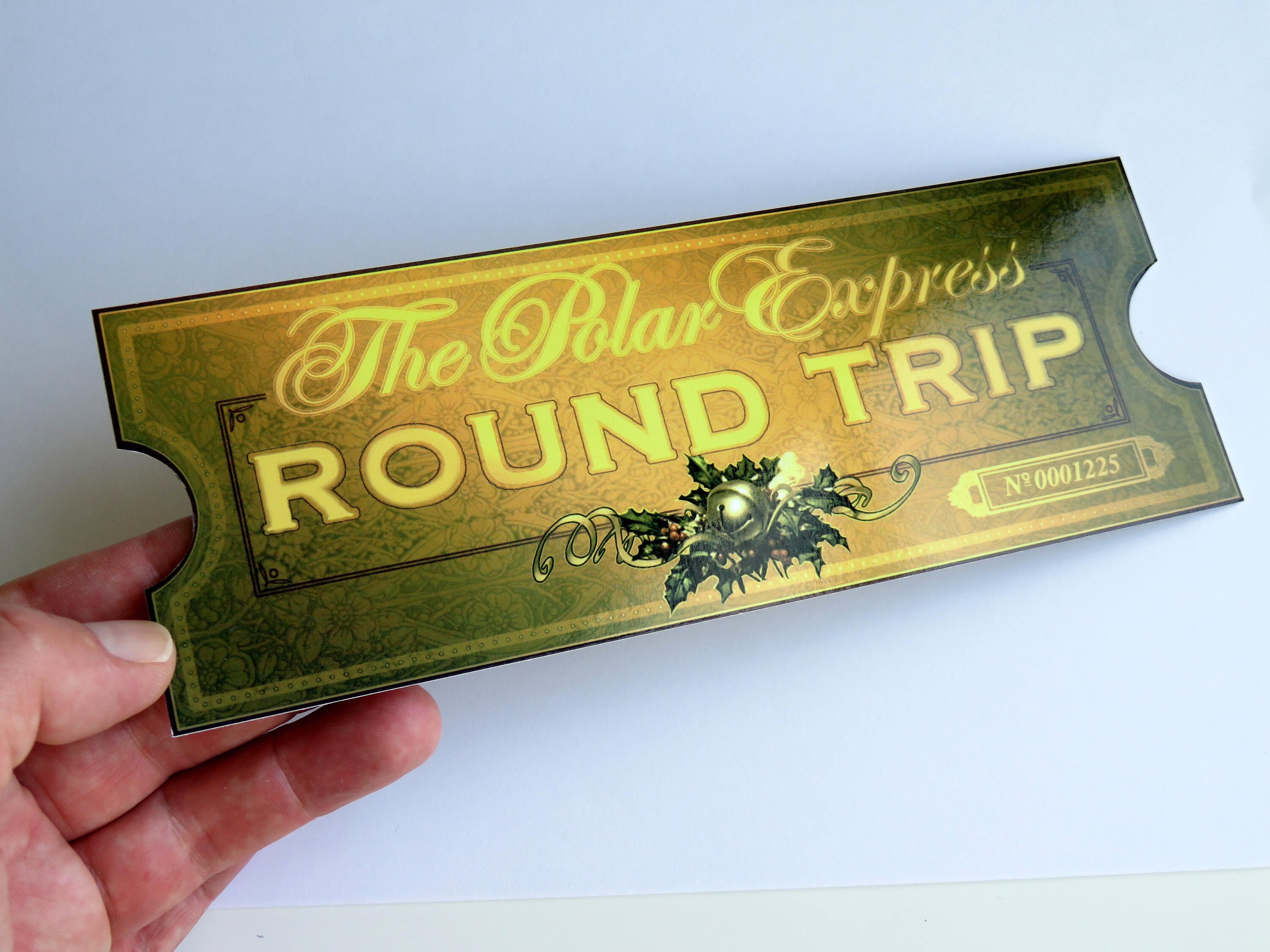 The Polar Express Inspired North Pole Train Ticket Card