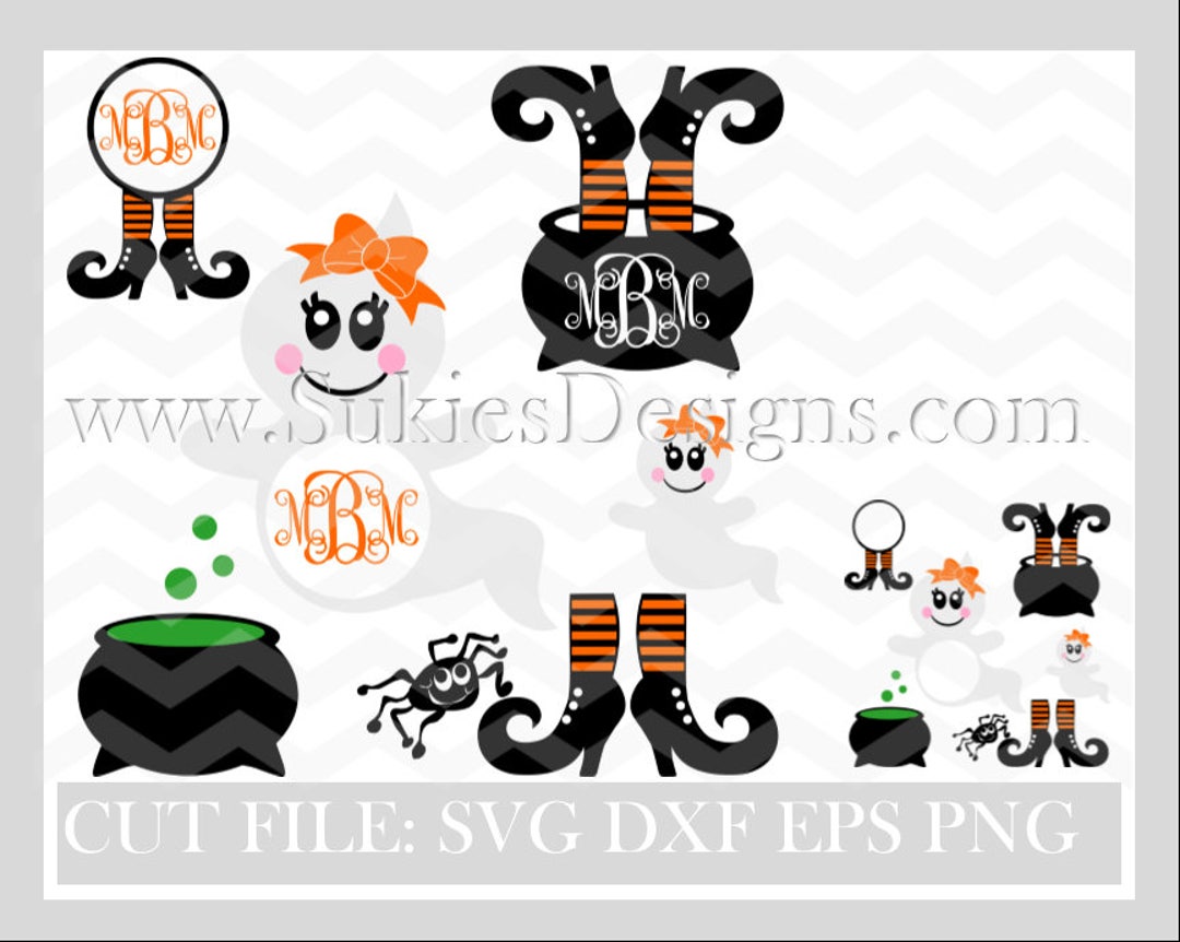 Halloween Monogram SVG File for Cricut and Cameo DXF for Silhouette ...