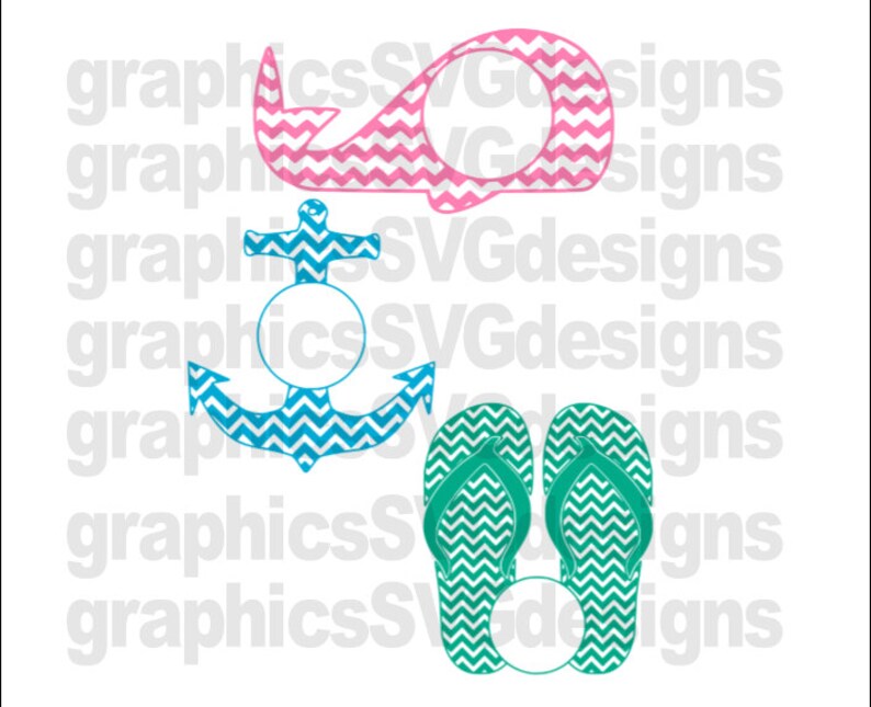 Summer Monograms SVG DXF PNG Files for Cricut and Silhouette - Etsy