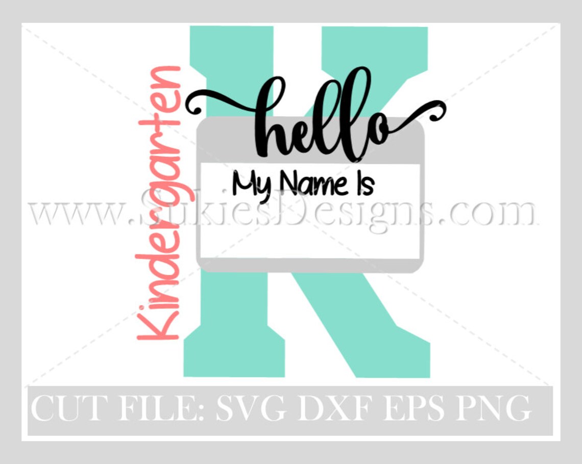 Hello My Name Is Back to School Svg School Svg Files School | Etsy