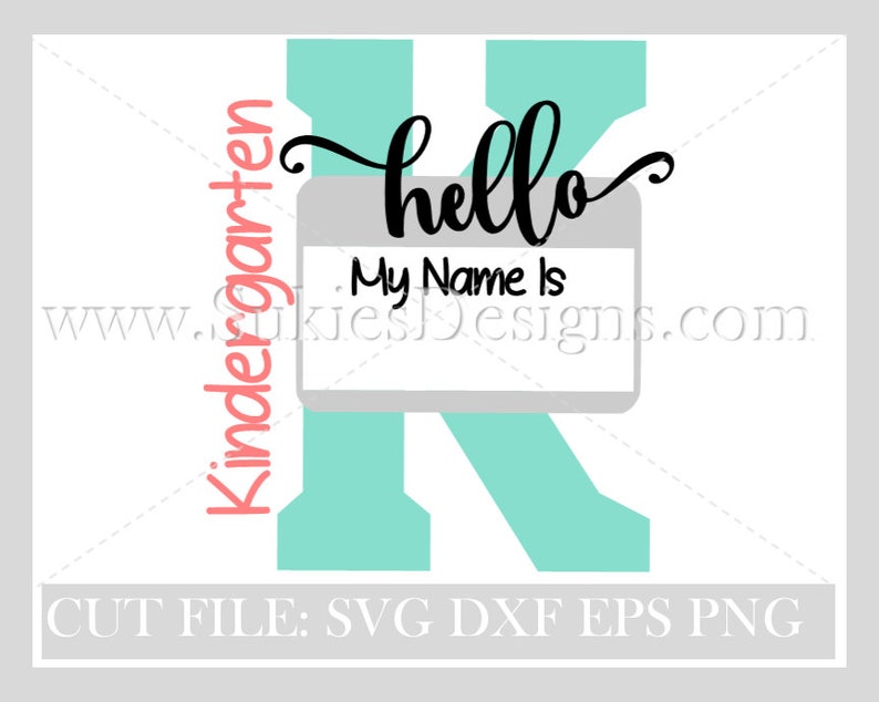 Hello My Name Is Back to School Svg School Svg Files School | Etsy
