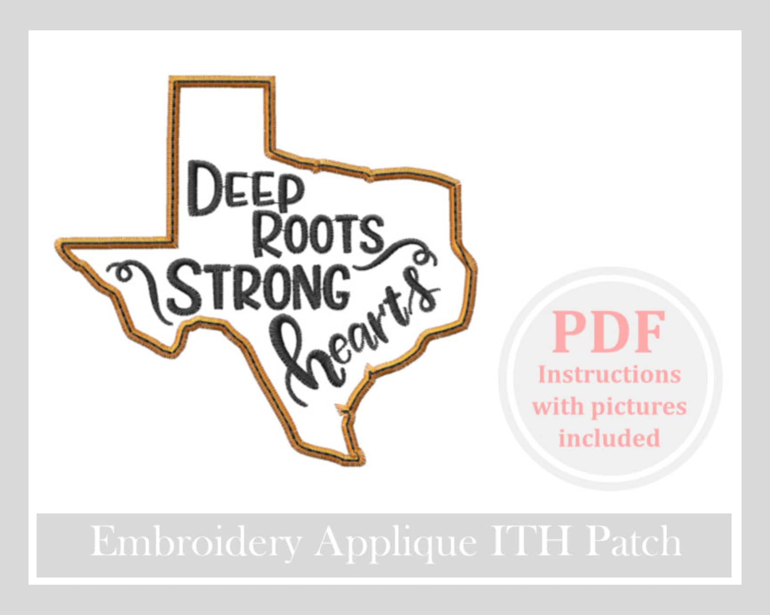 Texas Applique, Patch,ith Embroidery Design,embroidery Patch Design ...
