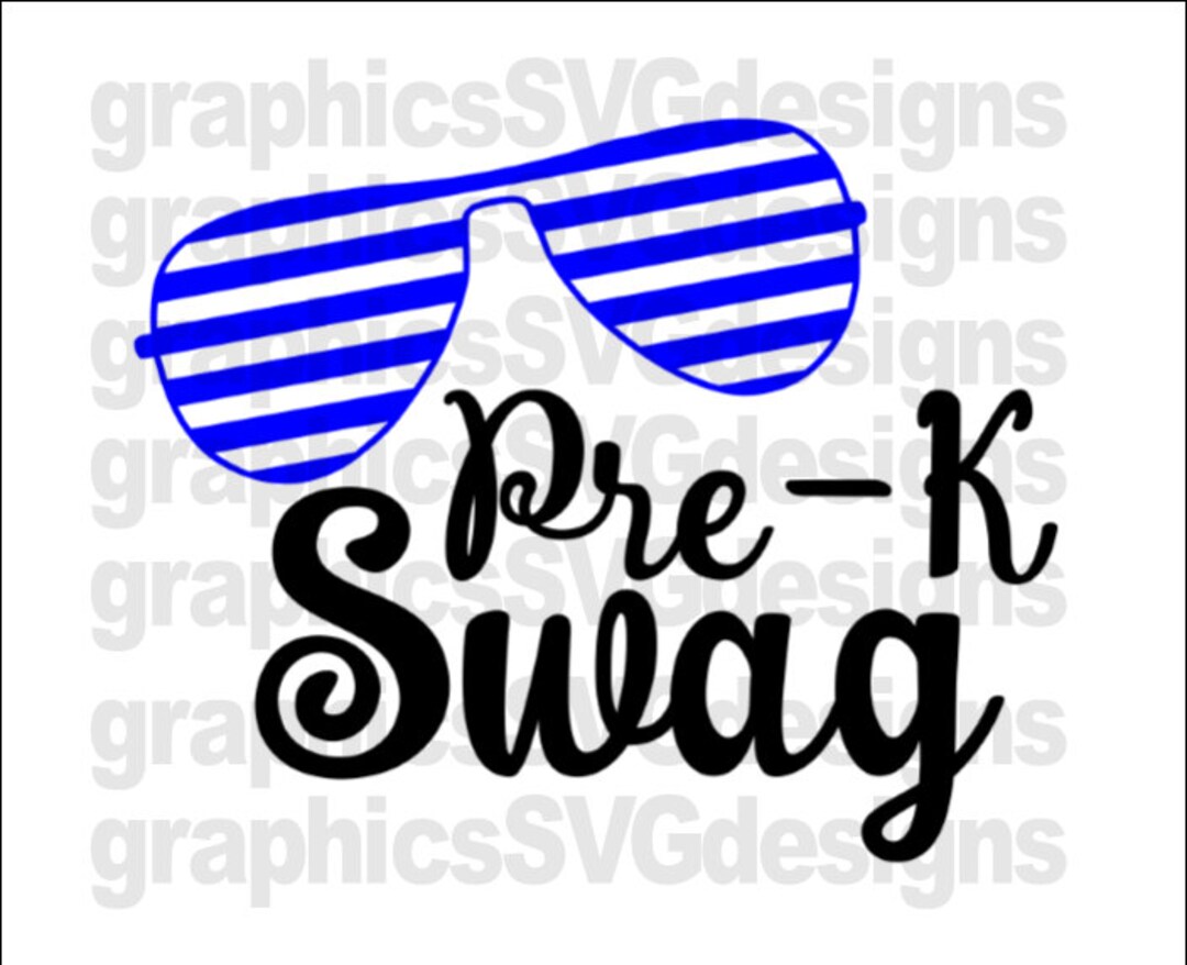 Pre-k Swag SVG File for Cricut and Cameo DXF for Silhouette Studio Back ...