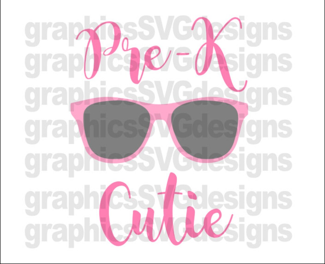 Pre-k Cutie SVG File for Cricut and Cameo DXF for Silhouette Studio ...