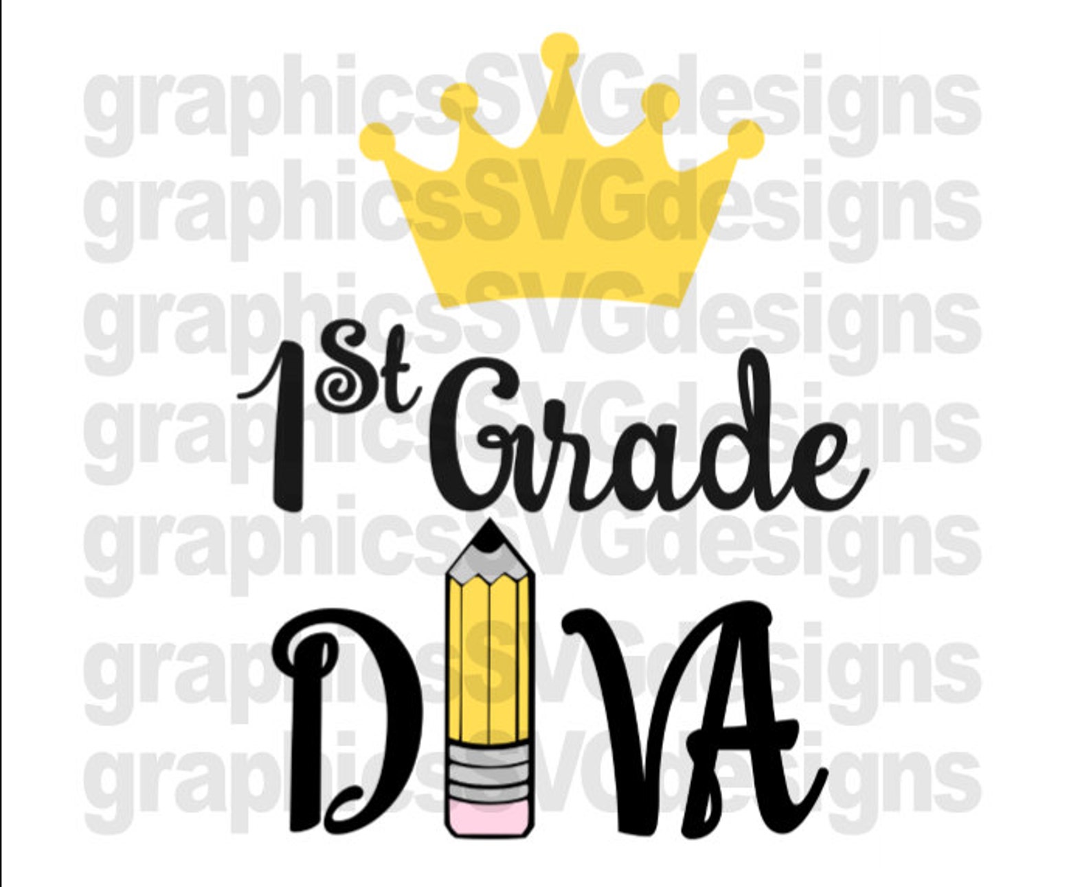 1st Grade Diva svg File For Cricut and Cameo DXF for | Etsy