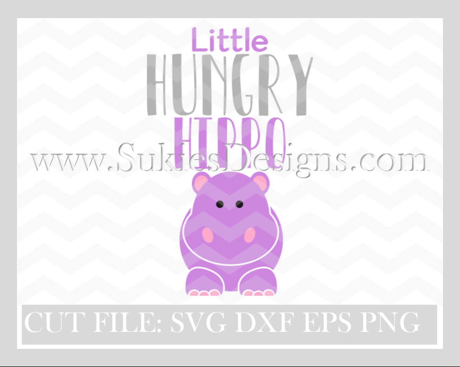 Little Hungry Hippo SVG DXF PNG Files for Cricut and | Etsy