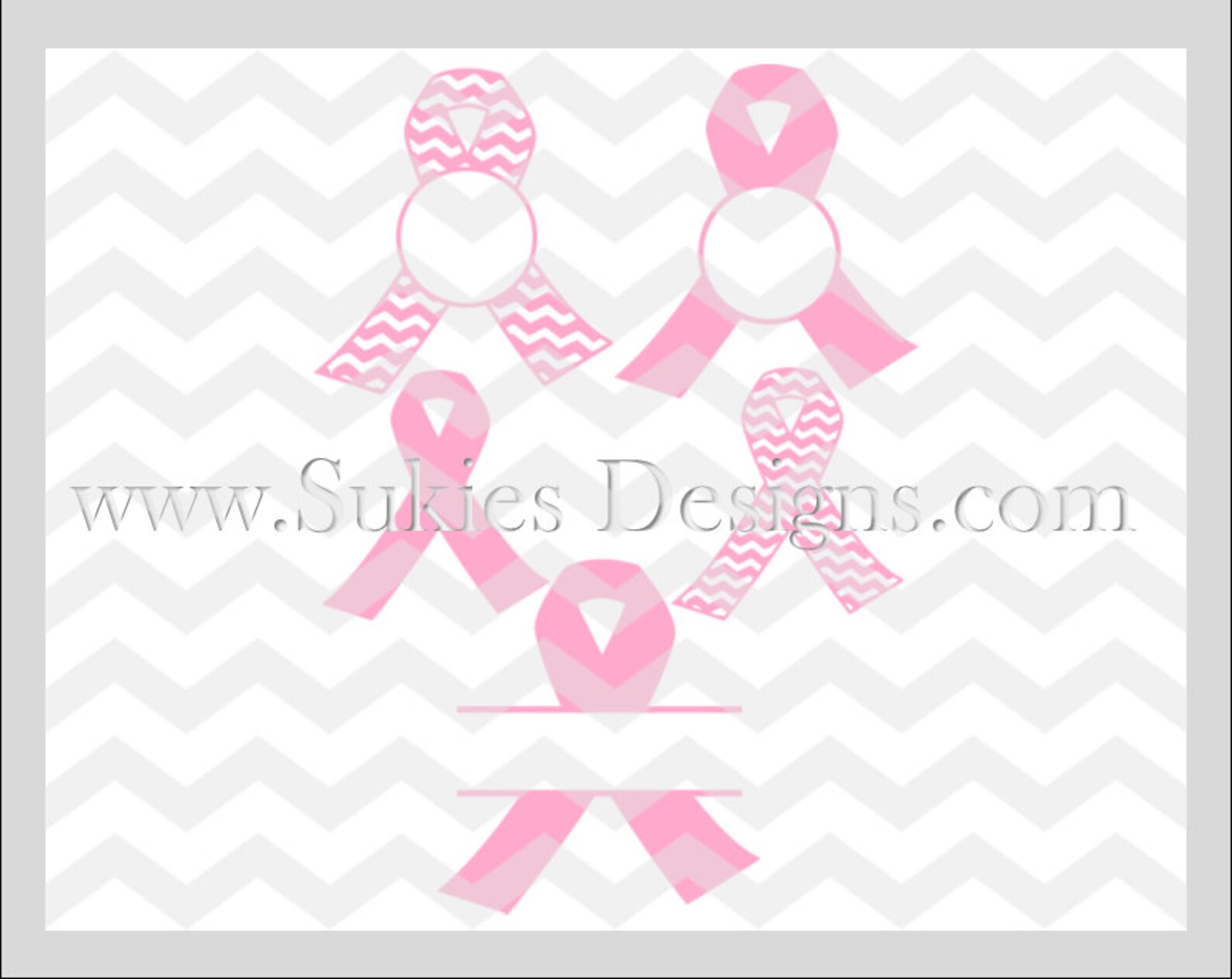 Cancer Awareness Monogram SVG for Cricut and Cameo DXF for | Etsy