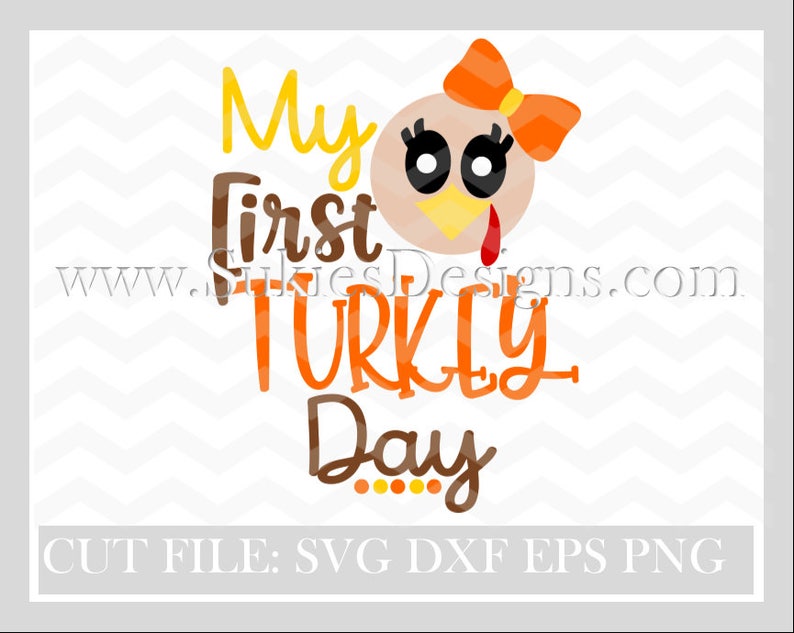Fall Svg Pumpkin Svg My First Turkey Day SVG File for Cricut | Etsy