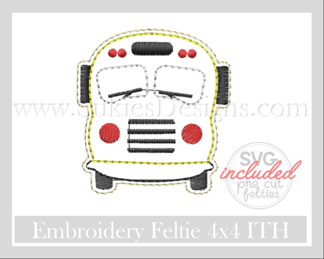 School Bus Machine Embroidery Designs,school Feltie File,feltie Designs ...