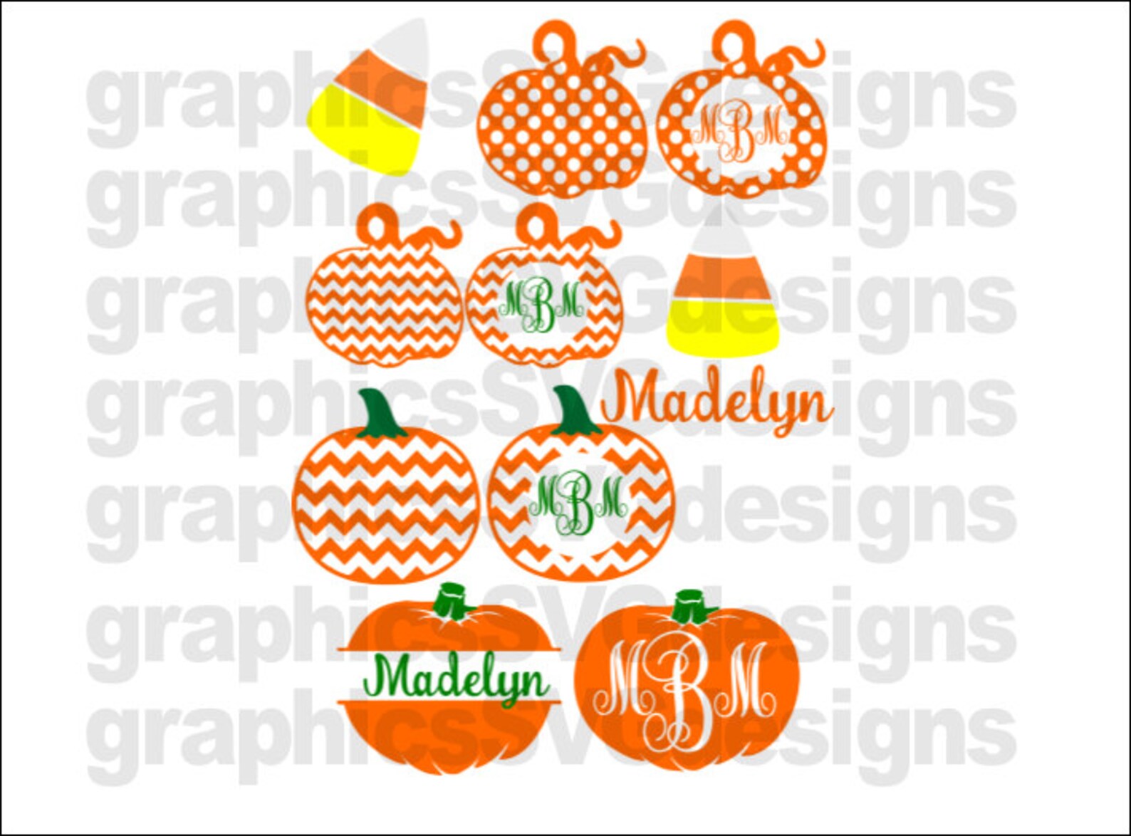 Fall Monograms SVG File for Cricut and Cameo DXF for | Etsy