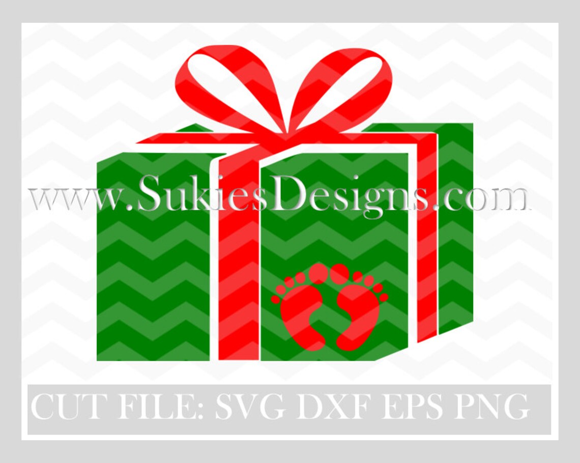 Christmas Present SVG DXF PNG Files for Cricut and - Etsy
