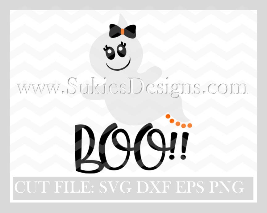 Boo Halloween SVG File for Cricut and Cameo DXF for Silhouette | Etsy