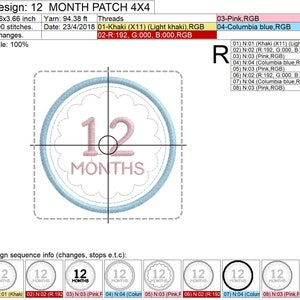 Baby Milestone Embroidery Design, Ith Patch Embroidery Design ...
