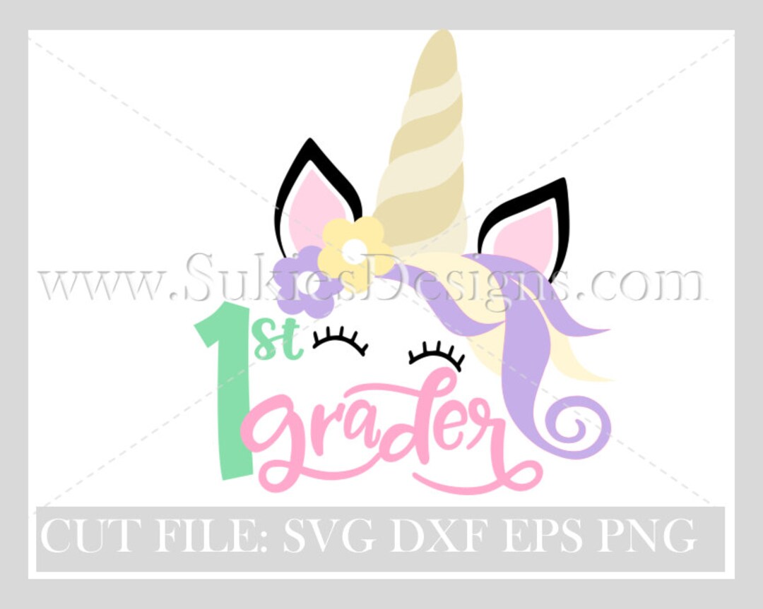 1st Grader SVG DXF PNG Files for Cutting Machines Back to - Etsy