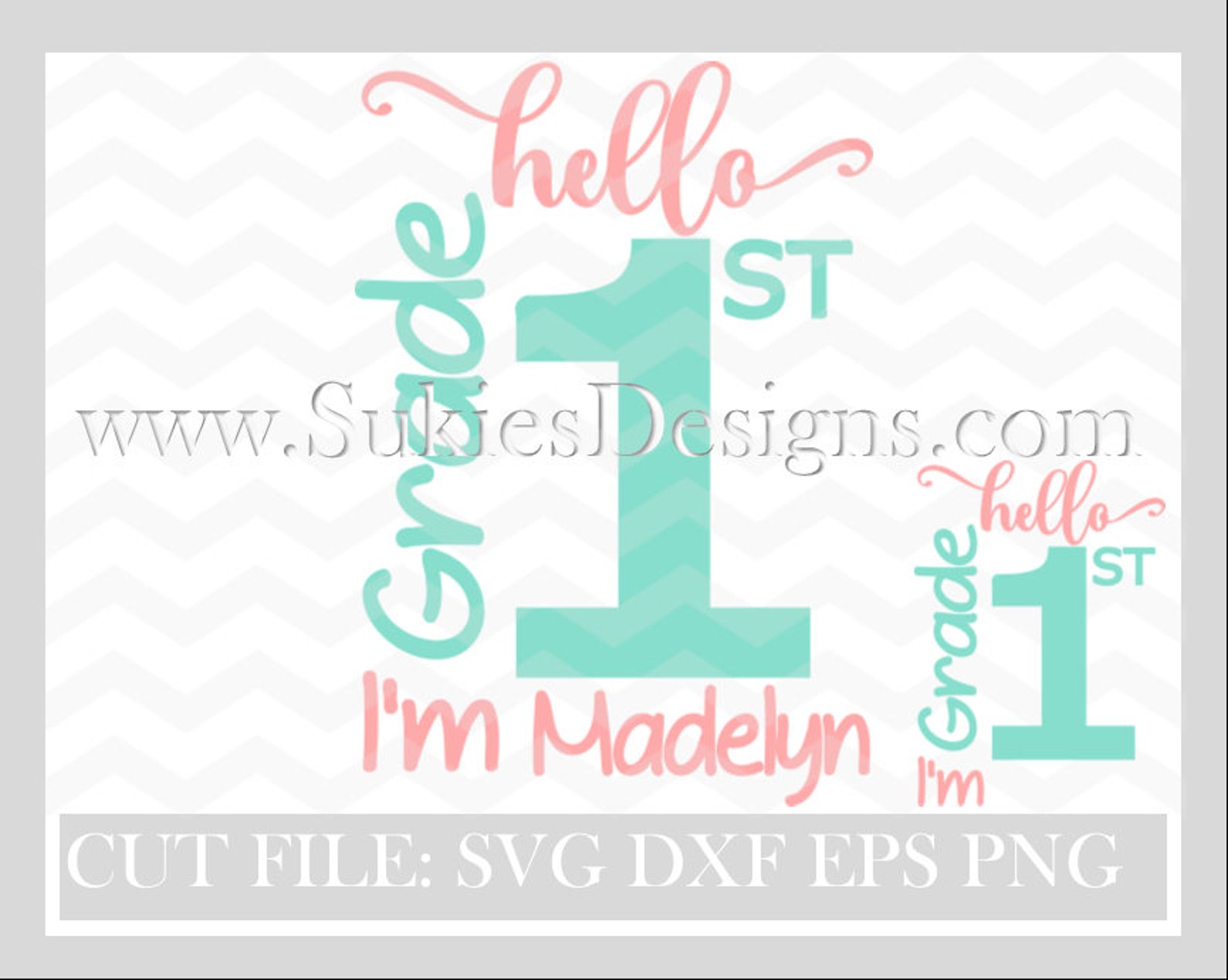 1st Grade Back to School SVG DXF PNG Files for Cricut and | Etsy