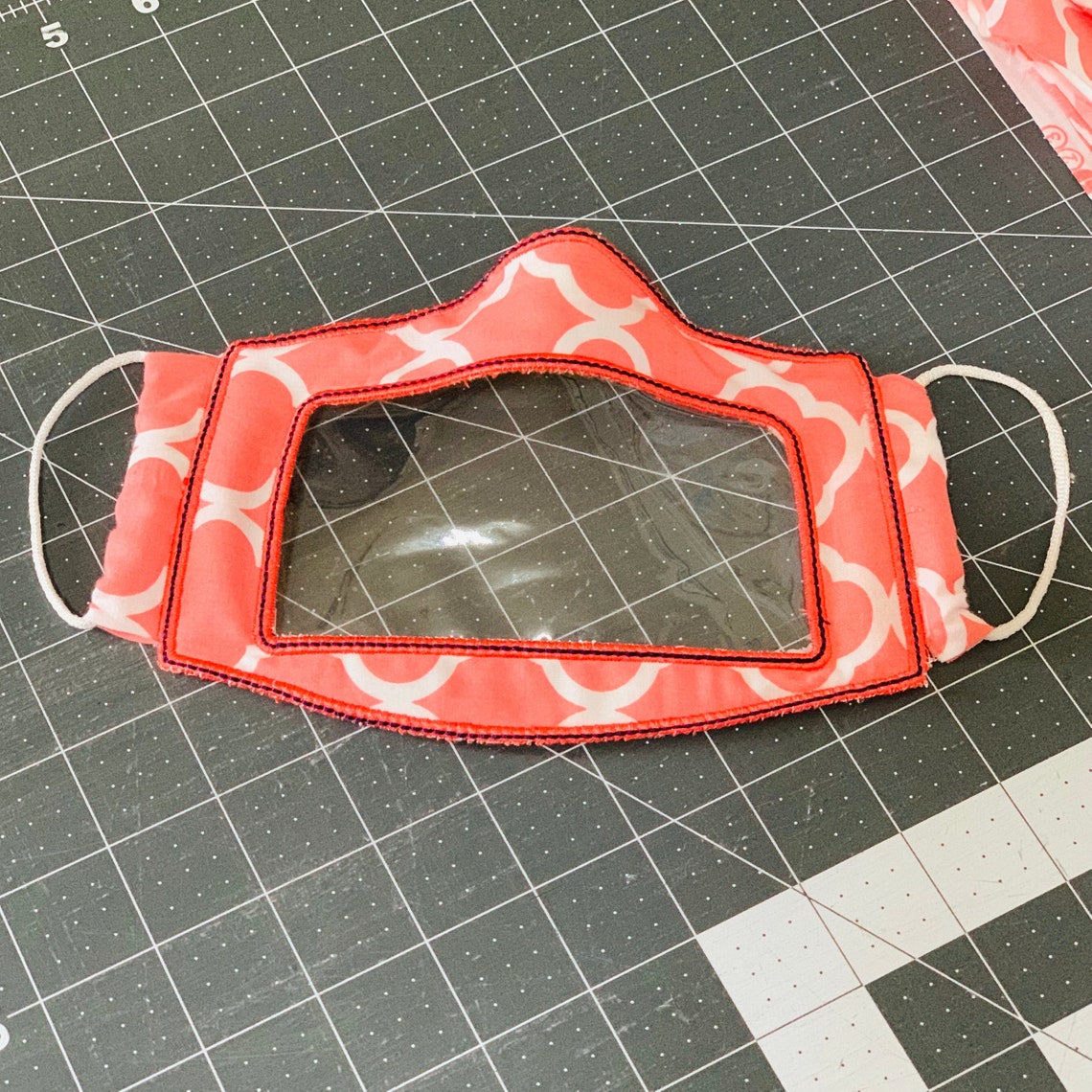 In the Hoop 5x7 Face Mask With Clear Opening and Nose Wire - Etsy