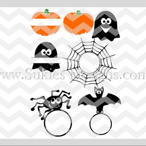 Halloween Monogramsvg File for Cricut and Cameo DXF for Silhouette ...