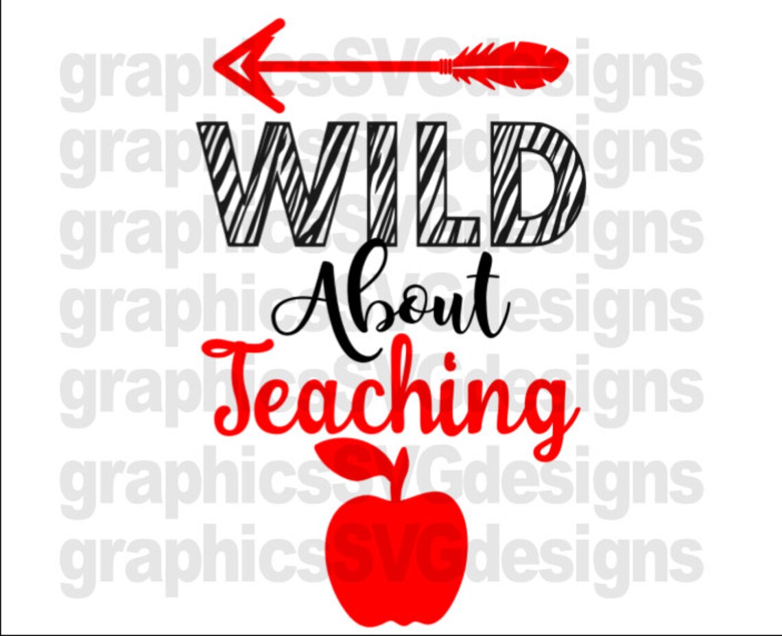 Wild About Teaching SVG File for Cricut and Cameo DXF for - Etsy