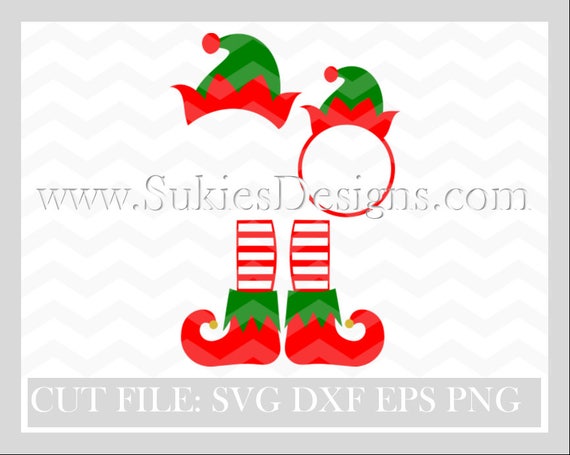 Christmas Elf Monogram SVG DXF PNG Files for Cricut and | Etsy