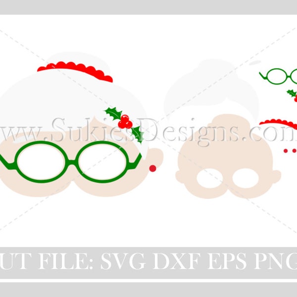 Mrs Claus Face - Etsy