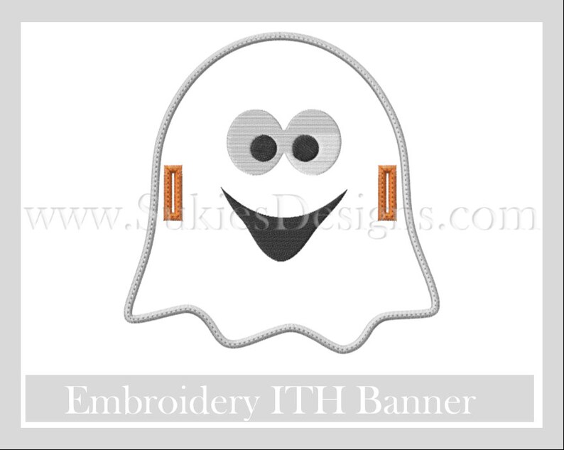 Ghost Banner Embroidery Design 7x7 Ith Embroidery Designin - Etsy