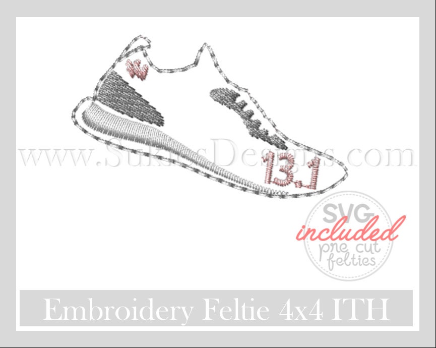 Running Shoe Feltie Machine Embroidery Designs, Shoe Feltie,sport ...