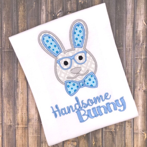 Handsome Bunny Appliqué Design Easter Appliqué Designs Bunny - Etsy