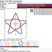 Star Monogram 4x4, 5x7, 6x10 Machine Embroidery Designs, 4th of July ...