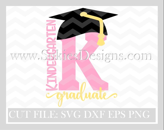 Kindergarten Graduate SVG, DXF, PNG Files for Cricut and Silhouette ...