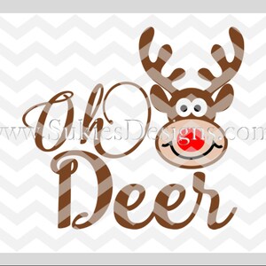 Oh Deer Christmas SVG, DXF, PNG Files for Cricut and Silhouette Cutting ...