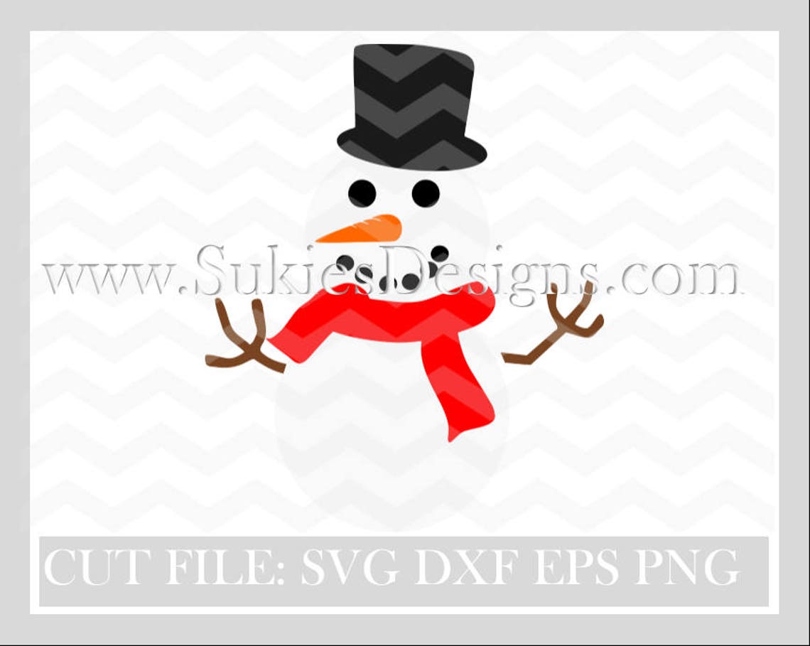 Snowman SVG DXF PNG Files for Cricut and Silhouette Cutting - Etsy