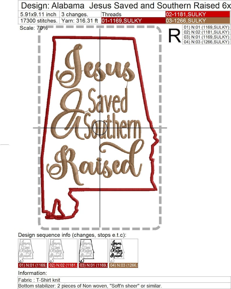 Jesus Saved & Southern Raised Appliqué Designs Religious Embroidery ...