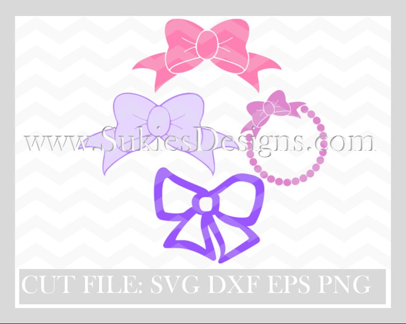 Bow Svg Bow Monogram SVG DXF PNG Files for Cricut and - Etsy