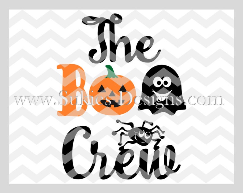 The Boo Crew Halloween SVG File for Cricut and Cameo DXF for - Etsy